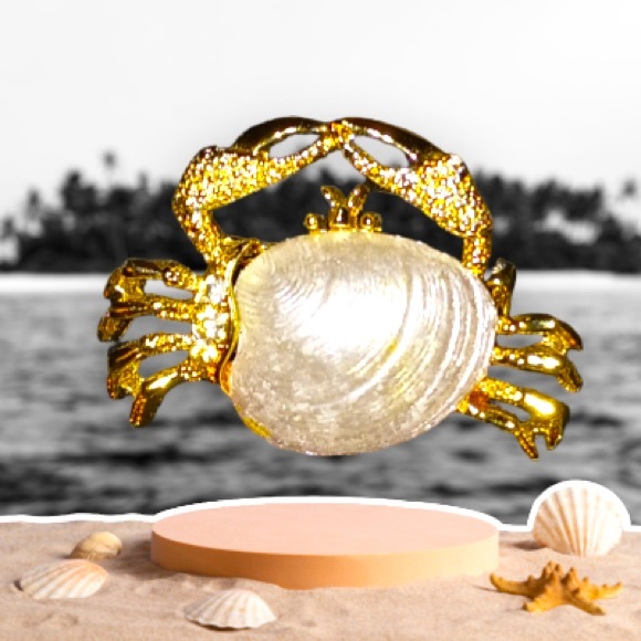 Vintage | Jewelry | Vintage Cancer Astrological Sign Crab Shell Brooch ...